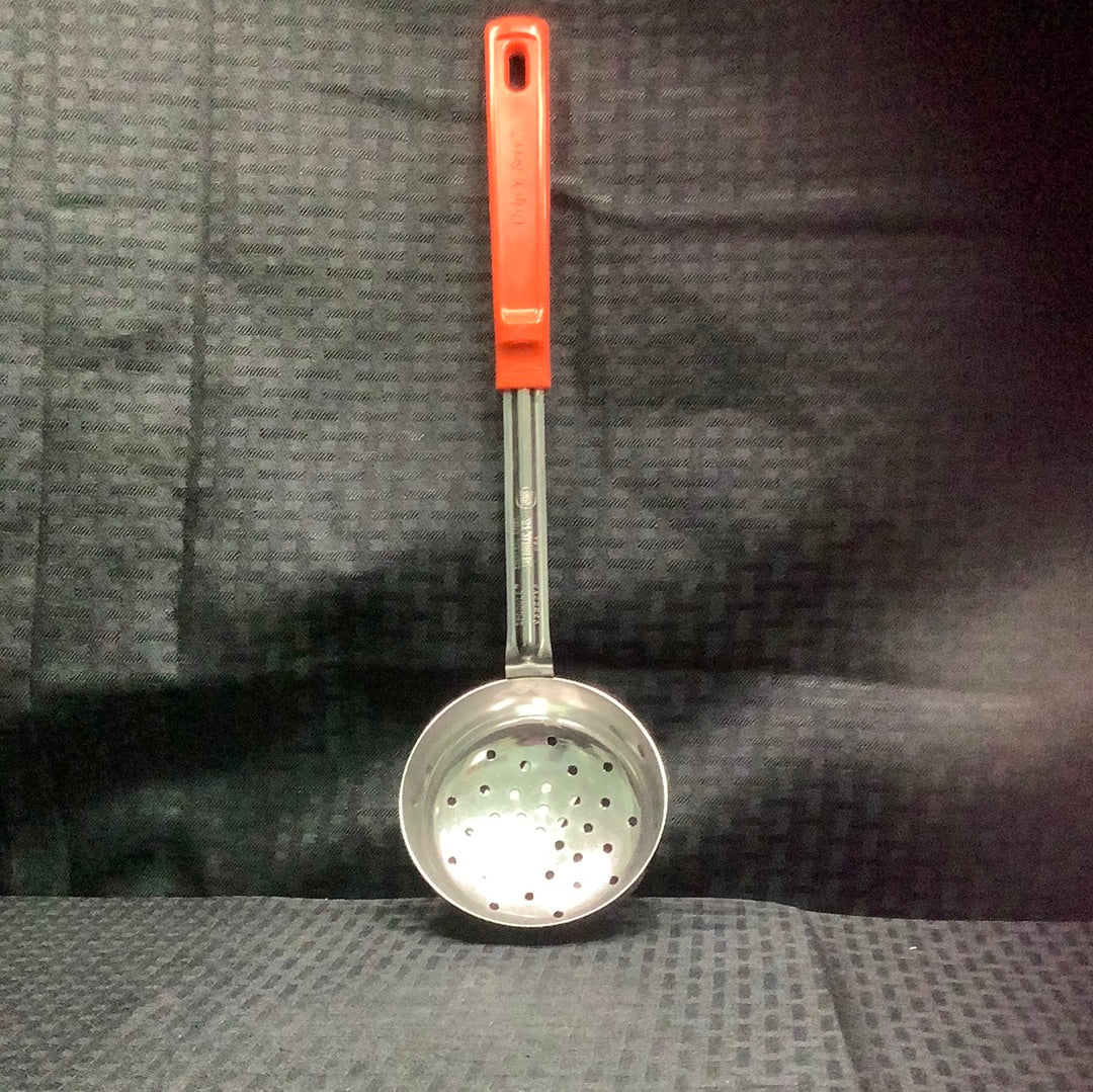 Vollrath 62180 8 oz. Orange Perforated Round Stainless Steel Spoodle ...