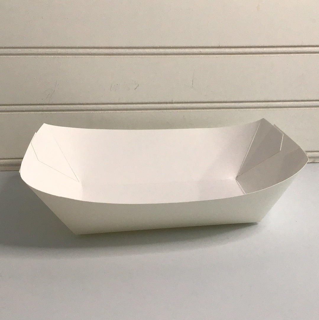 #300 3 lb. White Paper Food Tray - 500/Case — Pristine Supply