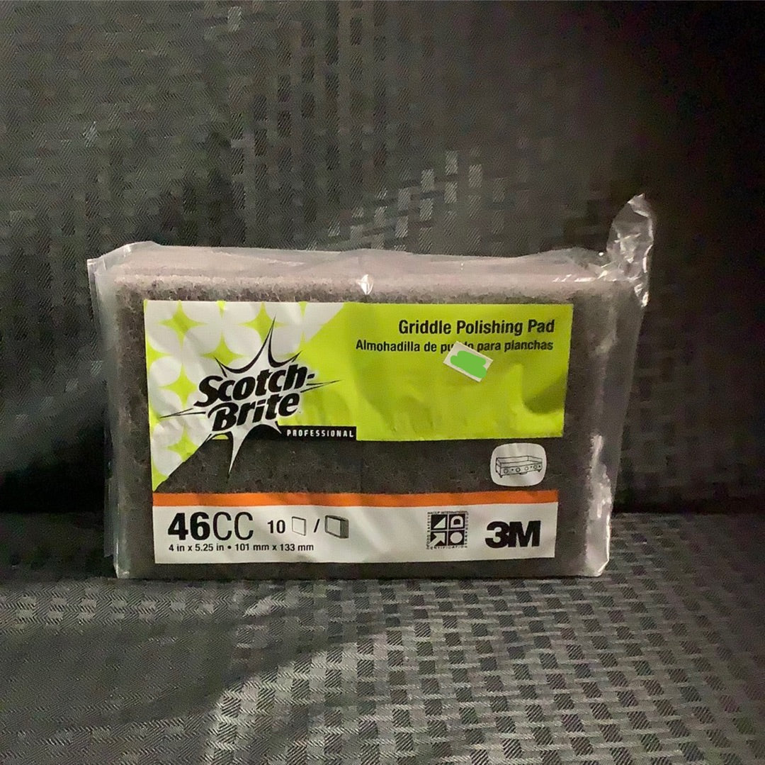 3M 46CC Scotch-Brite™ 4" x 5 1/4" Griddle Polishing Pad - 10/Pack ...