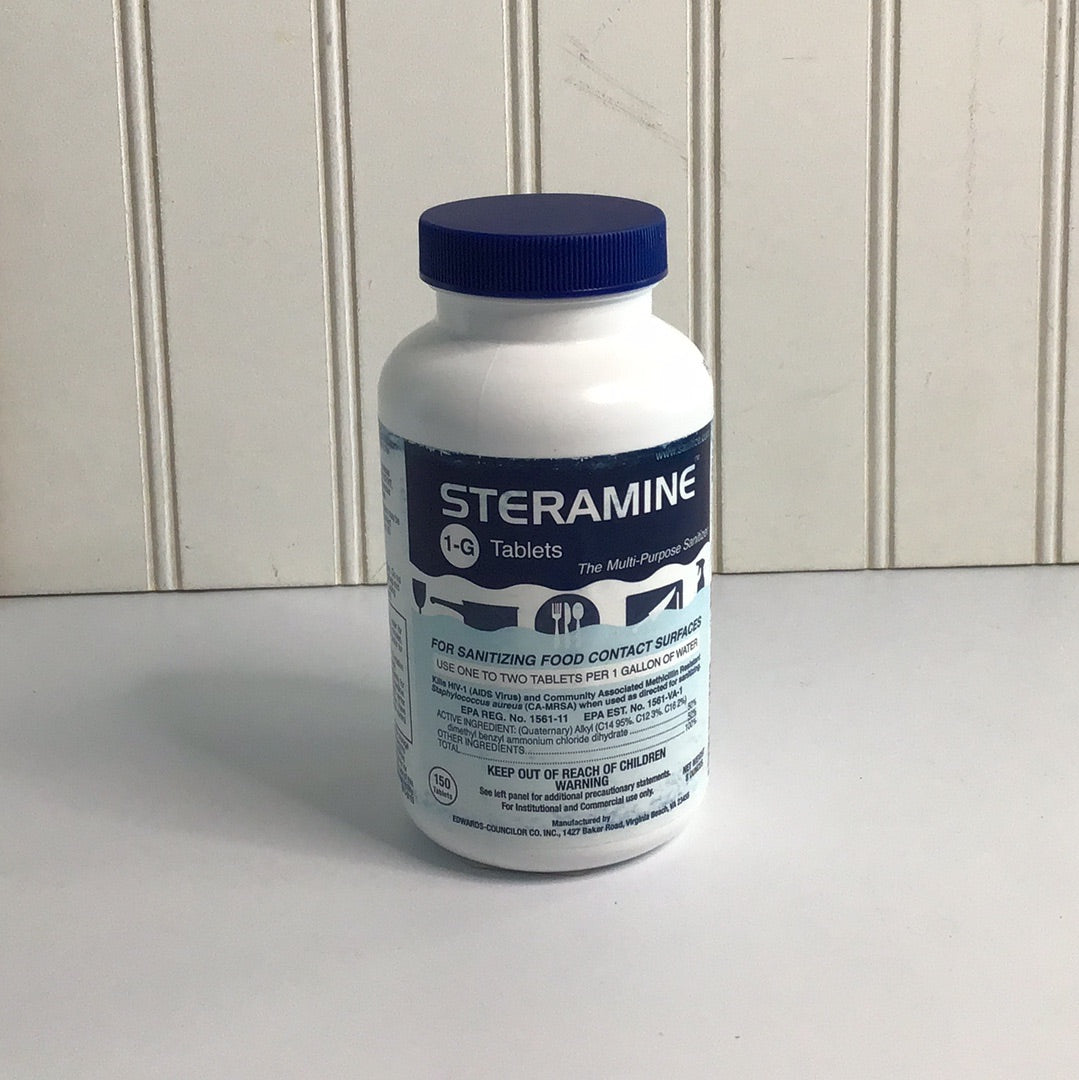 Steramine Sanitizer Tablets (Sanitabs) 150 Count Bottle — Pristine Supply