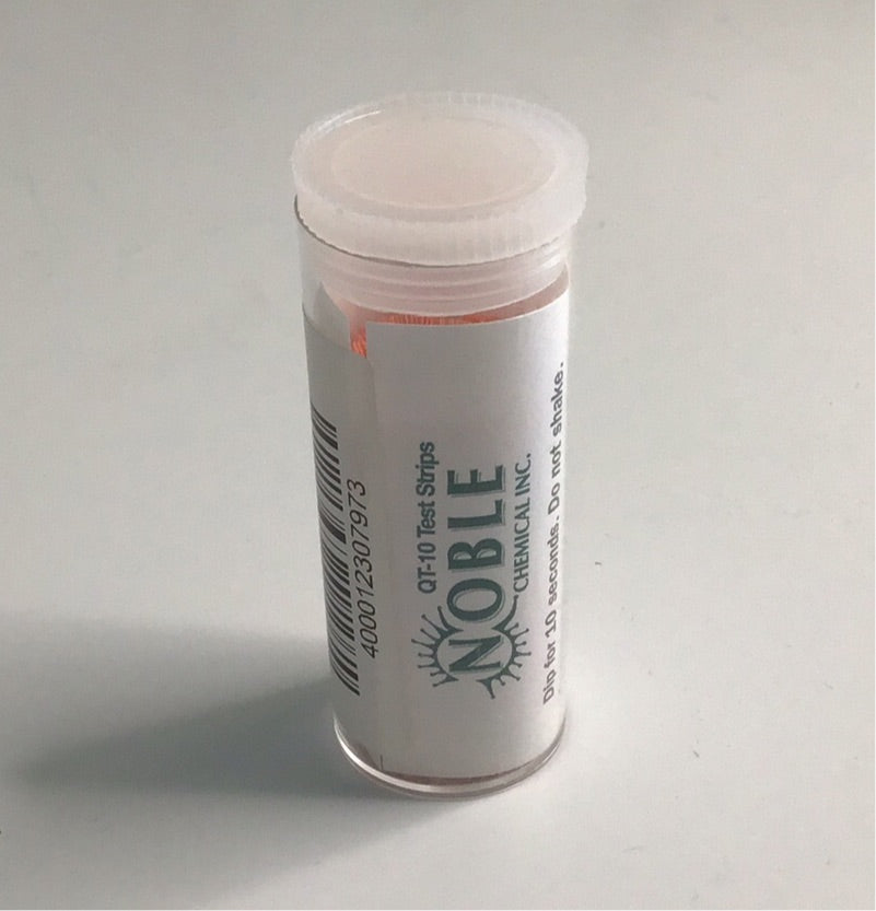 Noble Chemical QT-10 Quaternary Test Strips 100 ct vial — Pristine Supply
