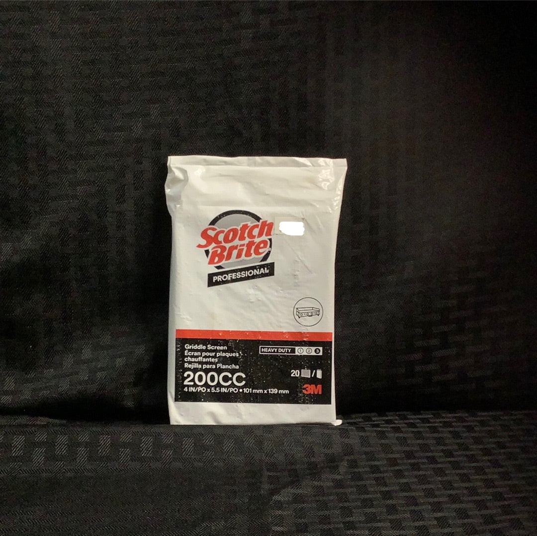 3M 200CC 4" x 5 1/2" Scotch-Brite™ Griddle Screen - 20/Pack — Pristine ...