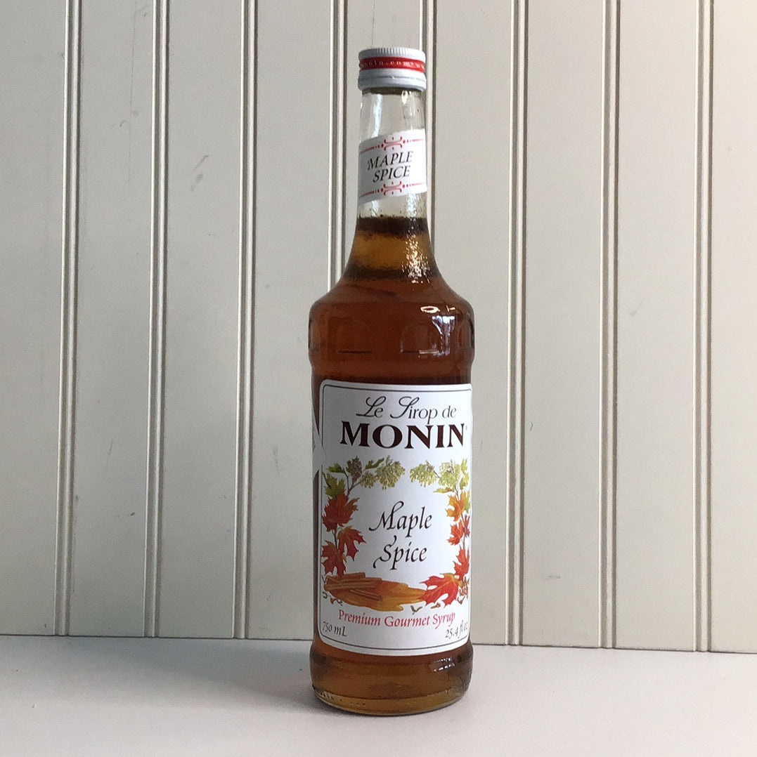 Monin 750 mL Premium Maple Spice Flavoring Syrup — Pristine Supply