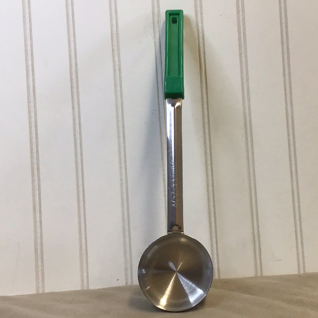 Choice 4 oz. Green Solid Portion Spoon — Pristine Supply
