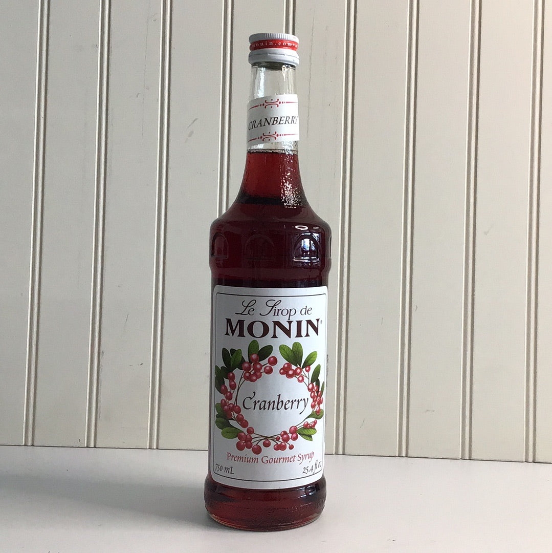Monin 750 mL Premium Cranberry Flavoring / Fruit Syrup — Pristine Supply