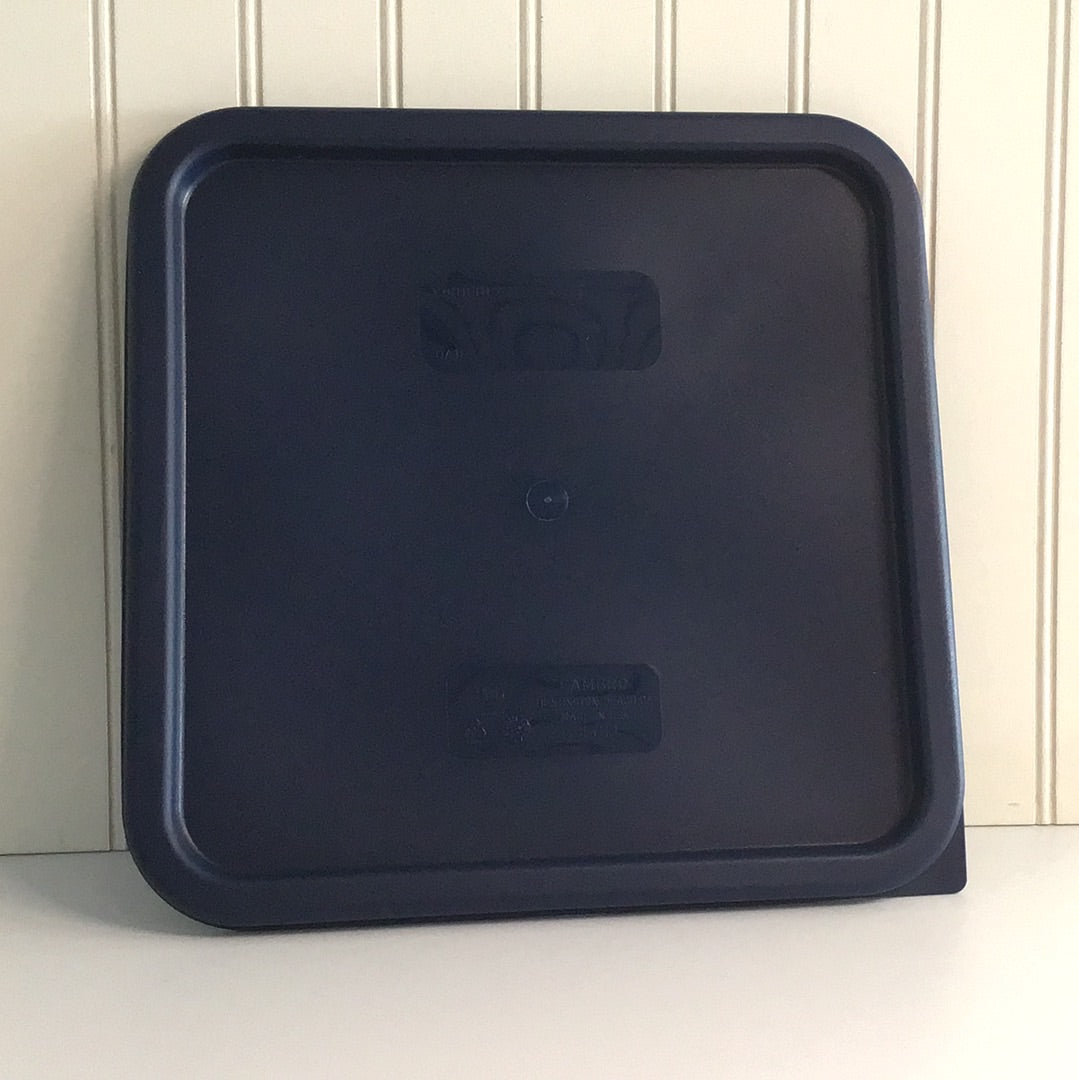 Cambro SFC12453 Midnight Blue Square Polyethylene Lid for 12, 18, and ...