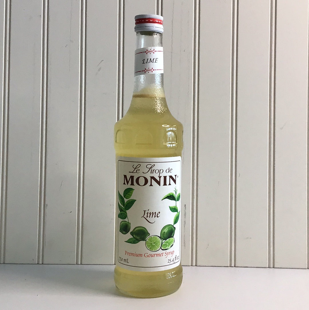 Monin 750 mL Premium Lime Flavoring / Fruit Syrup — Pristine Supply